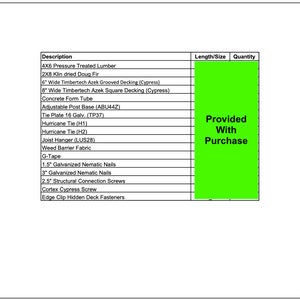 Freestanding Deck Plans With Step by Step Video Tutorial - Etsy