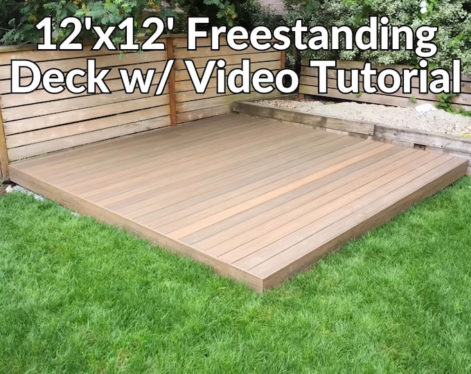 Premium 16'x10' Porch Deck Blueprints, Deck Plans: Expert Designs for ...