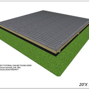 Freestanding Deck Plans With Step by Step Video Tutorial - Etsy