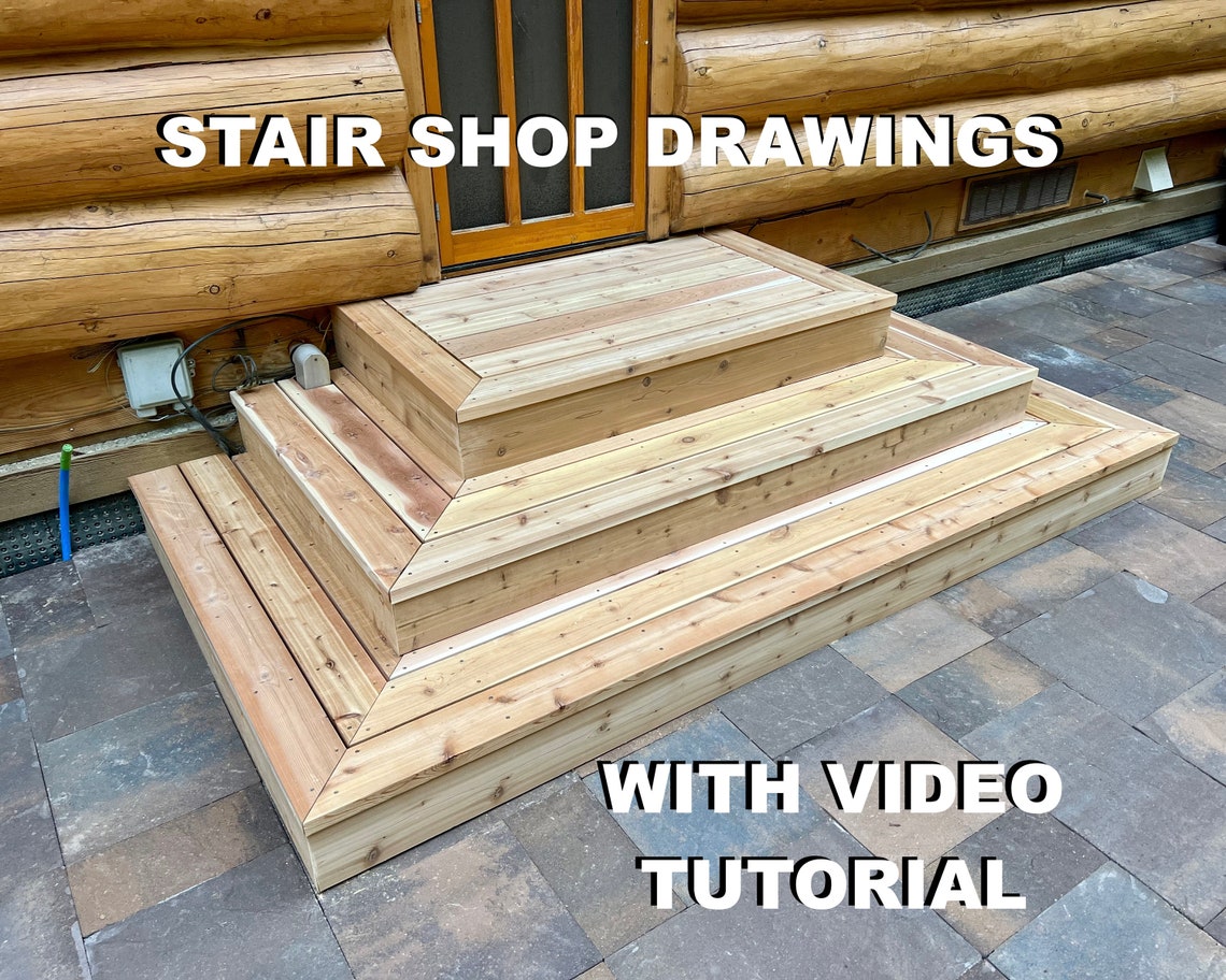 Pyramid Stair Plans // PDF Shop Drawings With Video Tutorial - Etsy UK