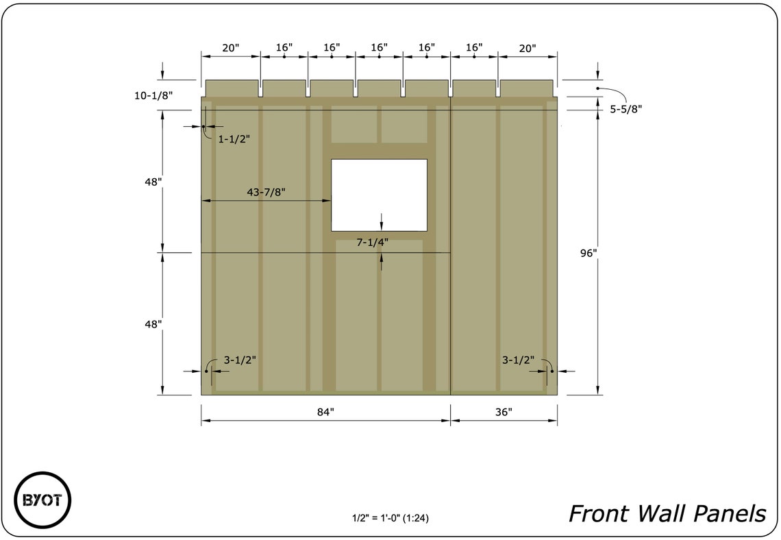 Lean-to Shed Plans // 6.5x10 PDF Shop Drawings - Etsy