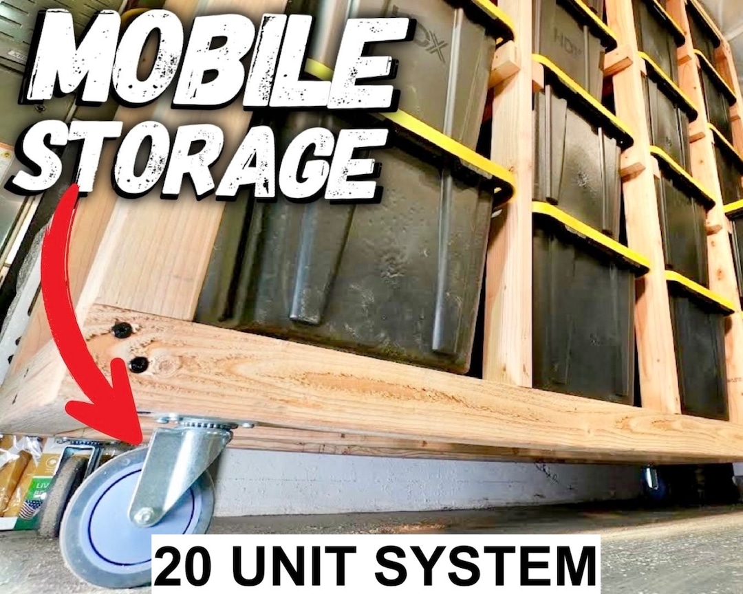 Mobile Storage System Digital Plans // Garage Storage // Mobile Garage ...