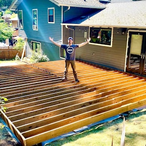 Freestanding Deck Plans With Step by Step Video Tutorial - Etsy