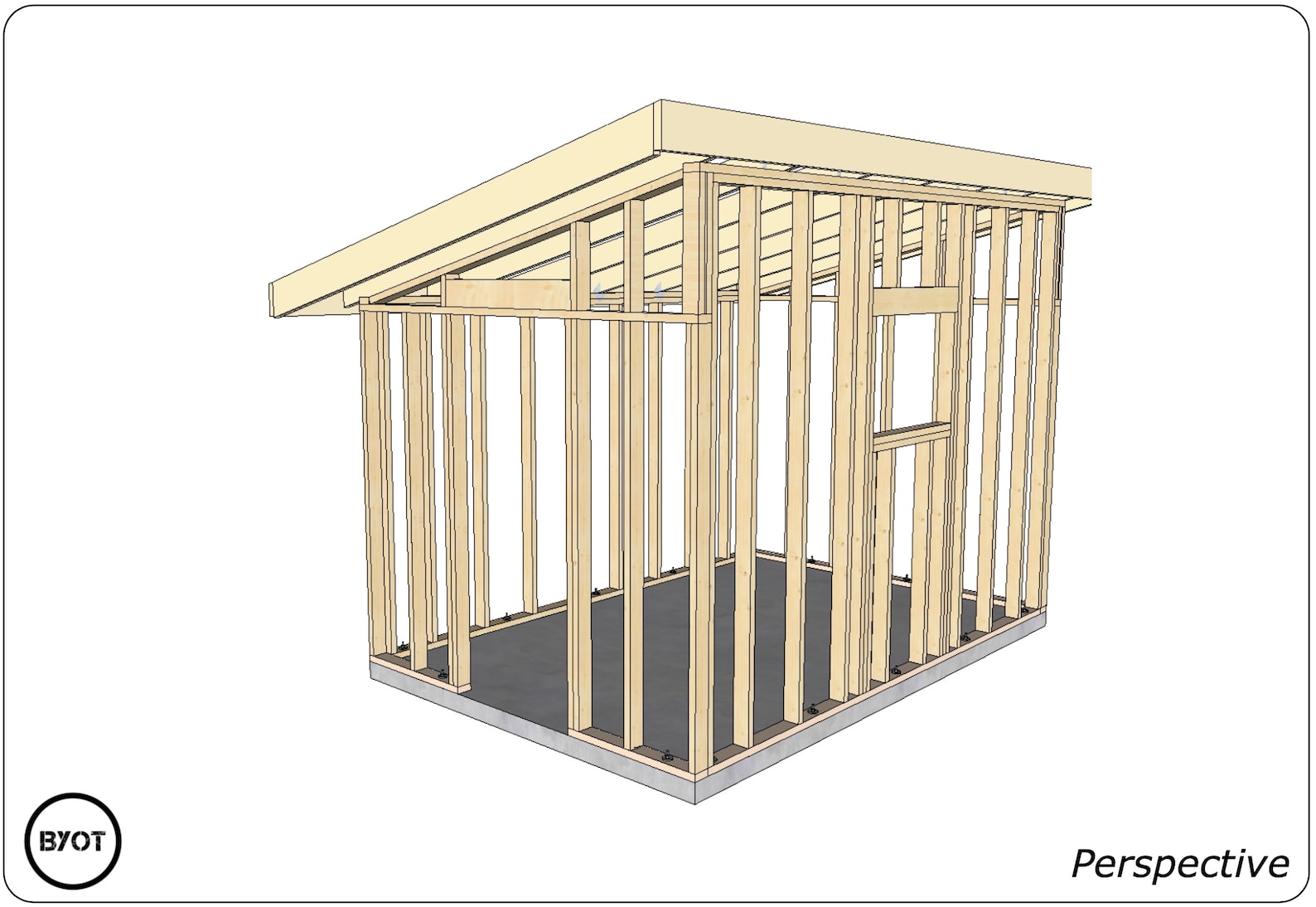 Lean-to Shed Plans // 8x12 PDF Shop Drawings - Etsy
