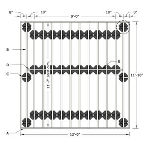 12x12 Freestanding Deck Plans With Step by Step Video Tutorial - Etsy Canada