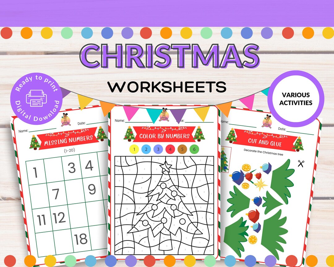 Printable Christmas Activities, Christmas Activity Bundle, Kid's ...
