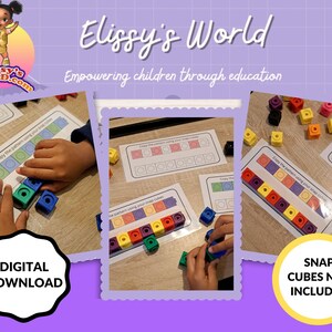 Snap Cube Patterns, Math Cube Patterns, Pattern Copy Cards, Colour ...