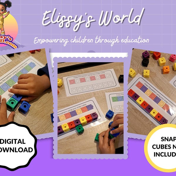 Unifix Cube Pattern Cards - Etsy