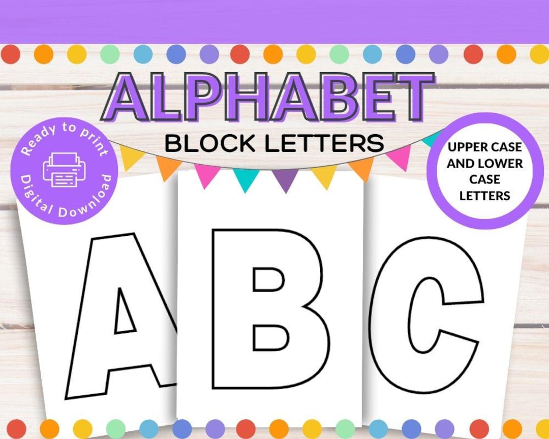 Alphabet Block Letters for Kids | Home School Activities | Printable ...