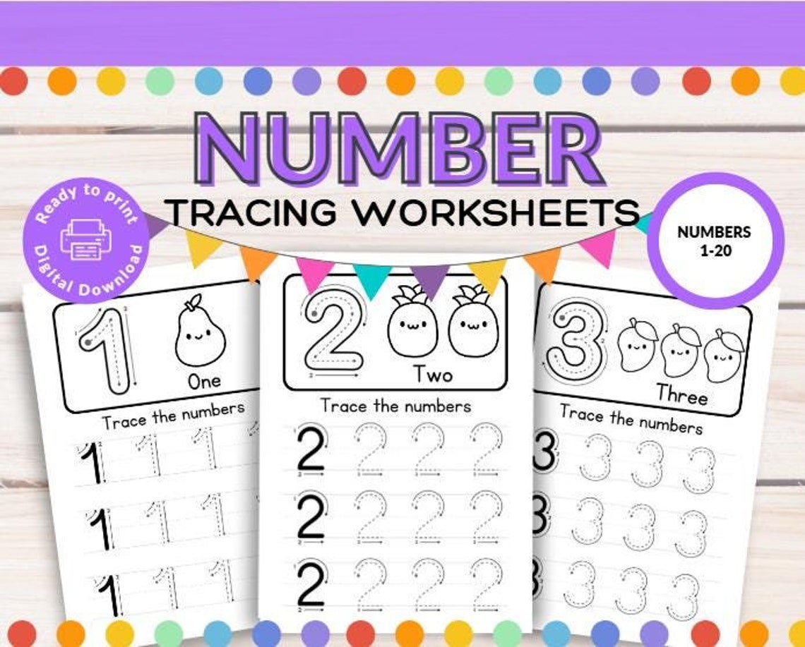 Handwriting Practice | Number Sense | Kindergarten Math | 20 Number ...