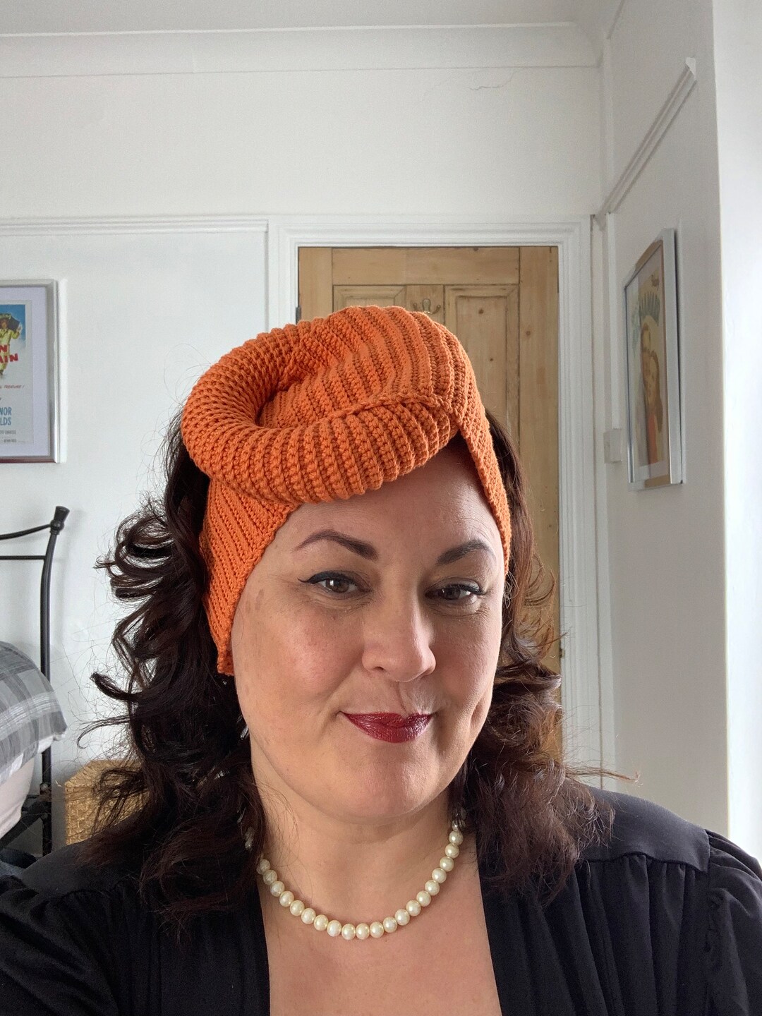 Halo Wrap With Tie Crochet Vintage Inspired Hat - Etsy