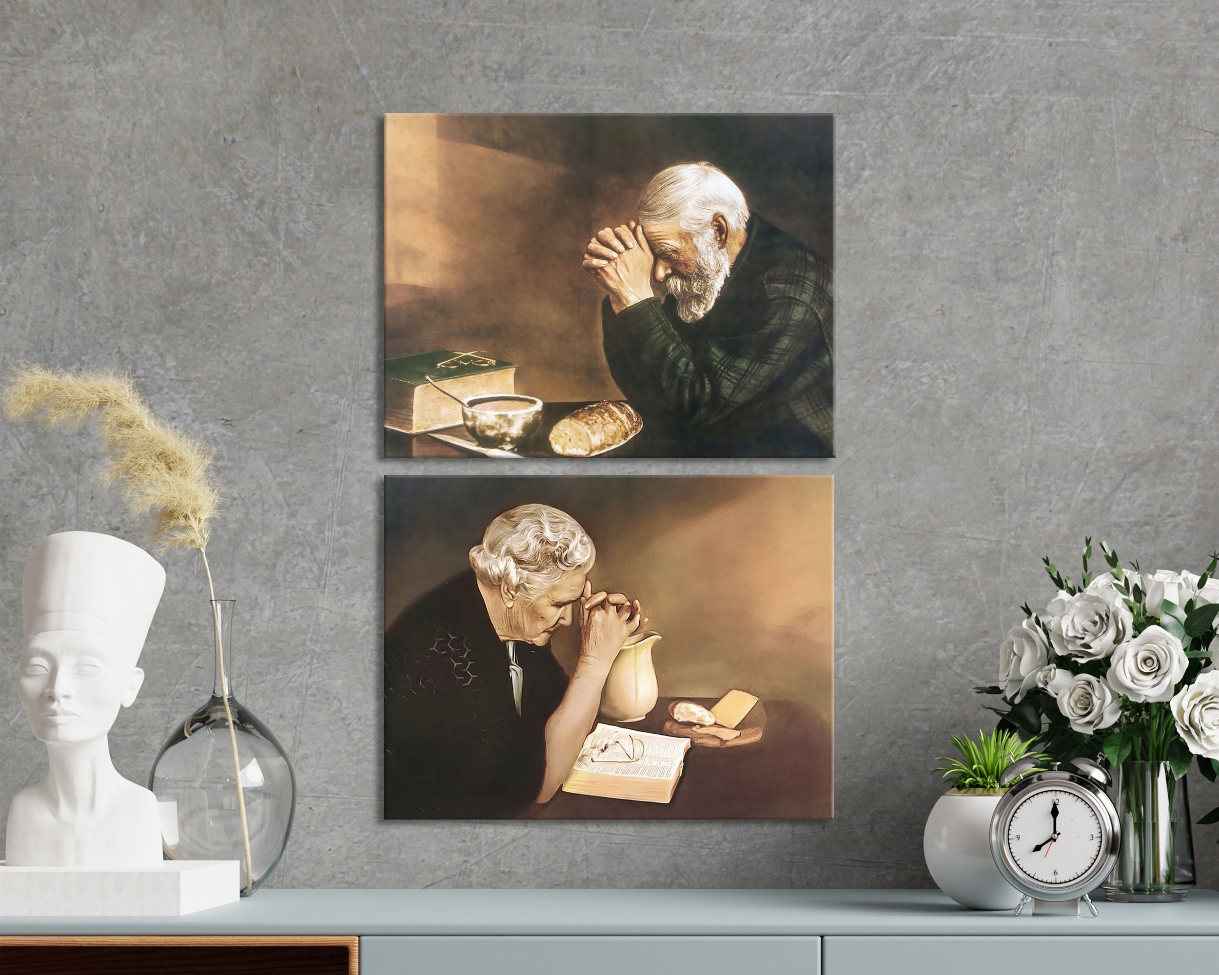 Eric Enstrom Gratitude and Grace Praying Hands Canvas Reproduction ...