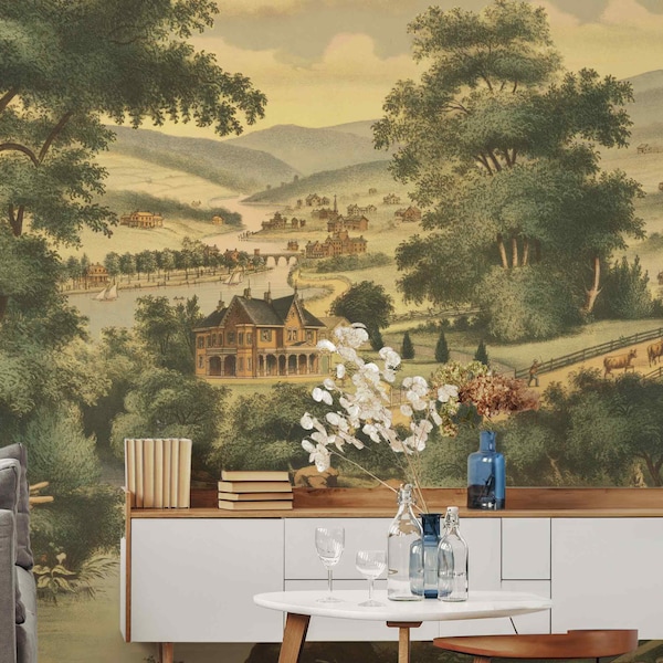 Colonial Wallpaper - Etsy