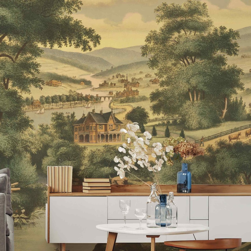 Colonial Wallpaper - Etsy