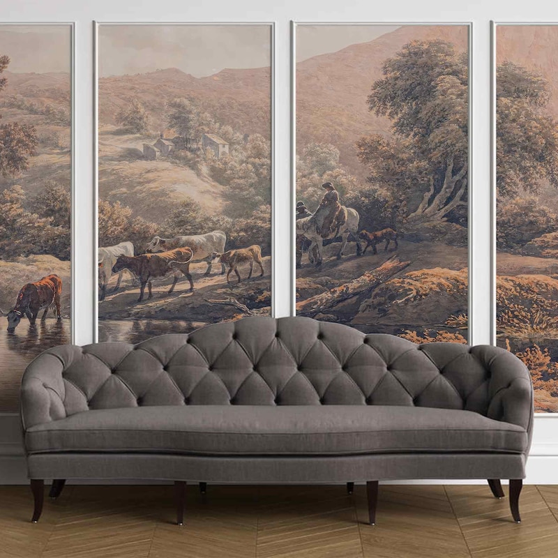 Cattle Wallpaper Mural - Etsy
