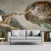 Creation of Adam Wallpaper Peel & Stick or Non Woven Michelangelo ...