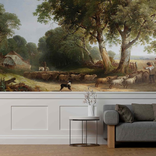 Vintage Tree Wallpaper Mural - Etsy