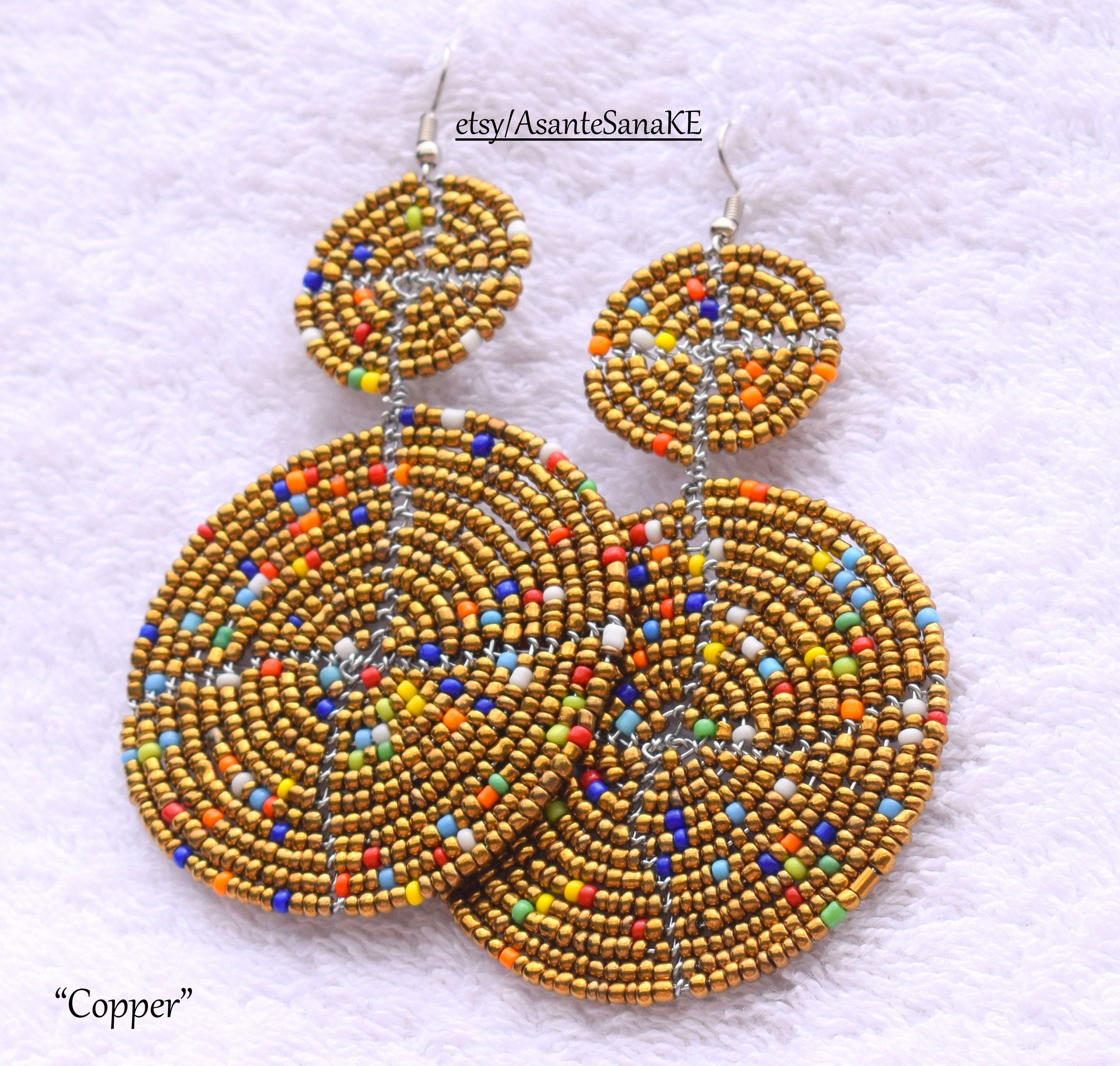 ON SALE Africa Earring Fulani Earrings Bead Earring Africa | Etsy