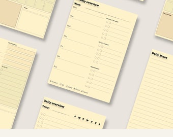 Printable and Fillable Planner, Personal Planner Bundle, Daily, Weekly ...