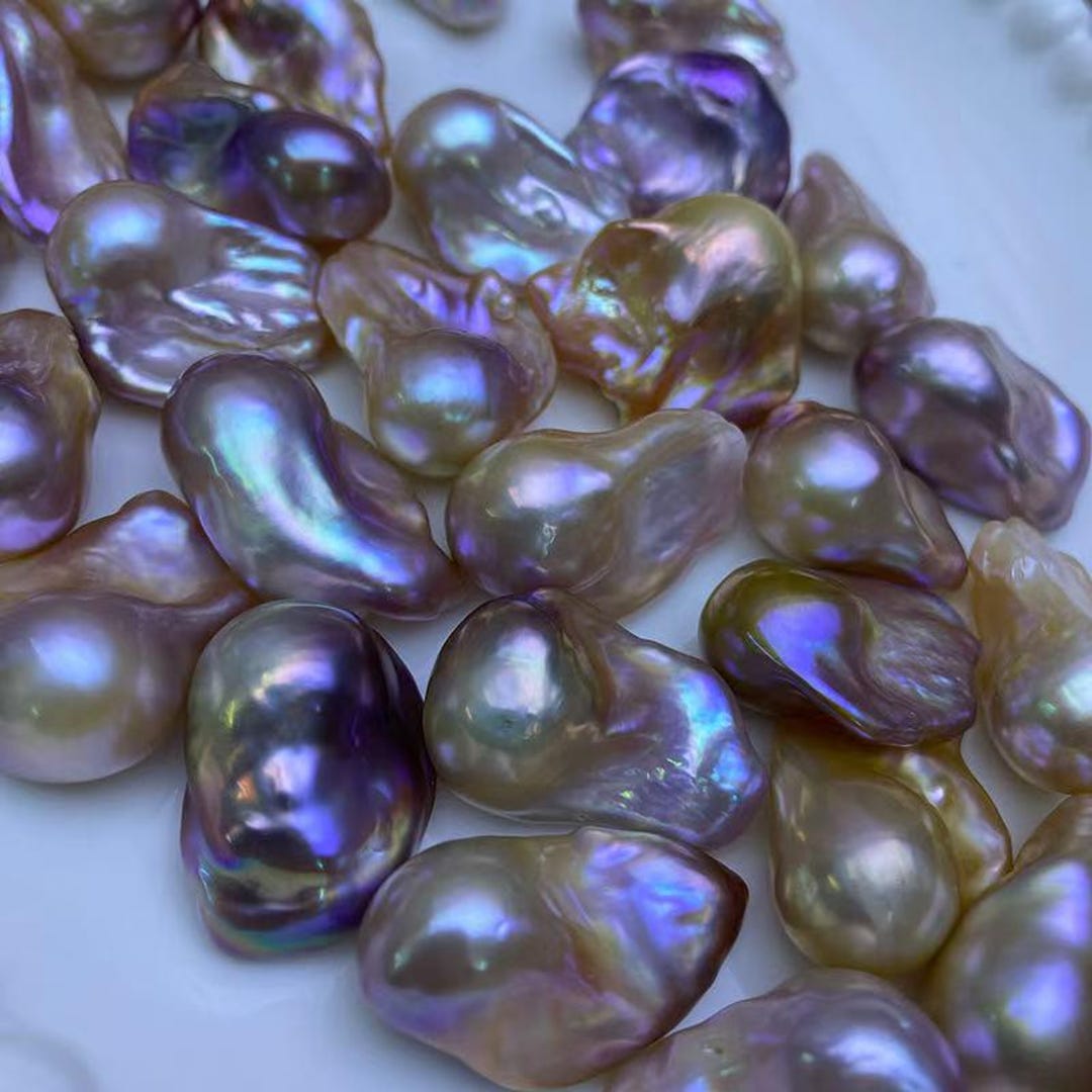 15-30mm Natural Metallic Loose Flame Fireball Large Baroque Pearl - Etsy