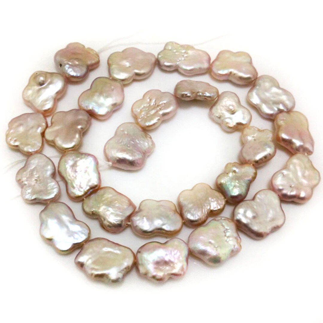 16 Inches 10x13mm Natural Lavender Flat Side Drilled Butterfly Pearls ...