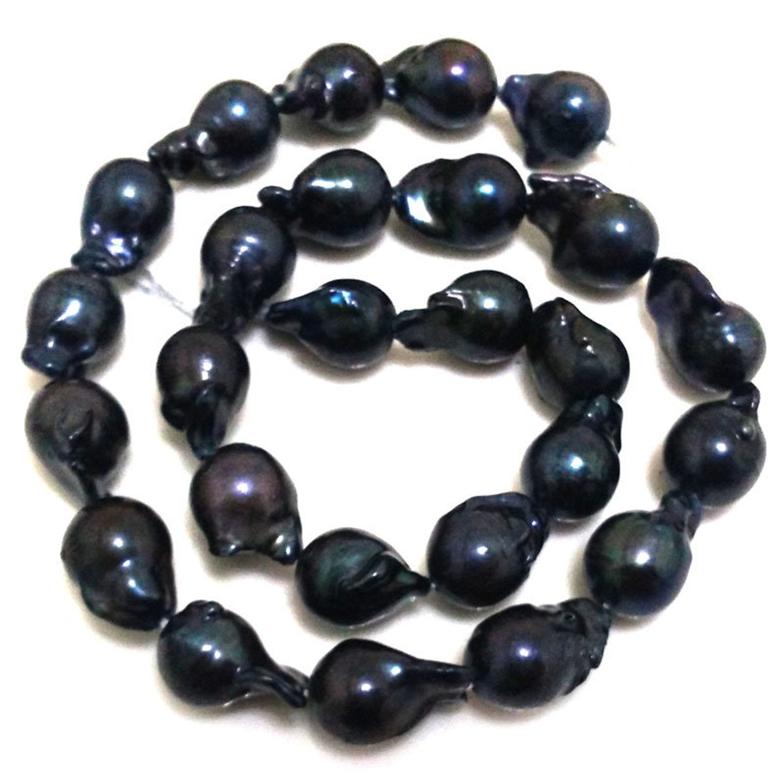 16 Inches 13-22mm Natural Rain Drop Fireball Flame Baroque Pearl Loose ...