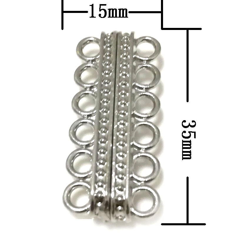 Multi Rows Silver and Yellow Magnetic Necklace Clasp - Etsy