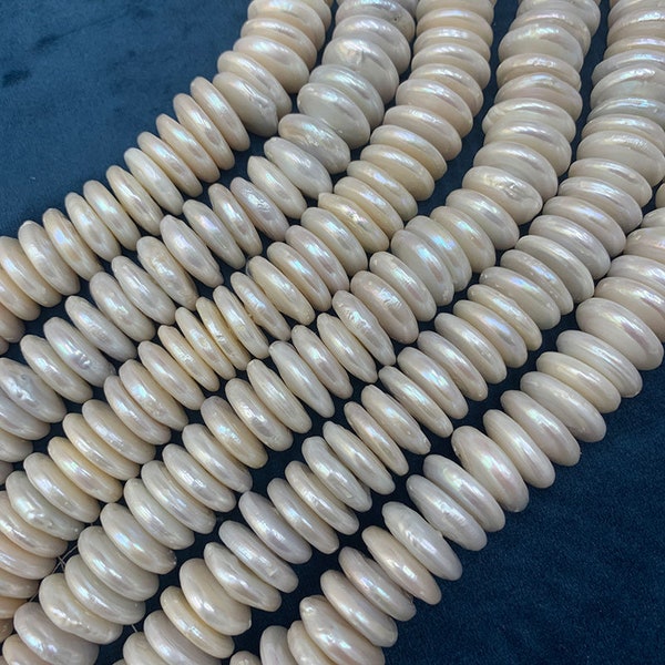 Flat Pearl Beads - Etsy