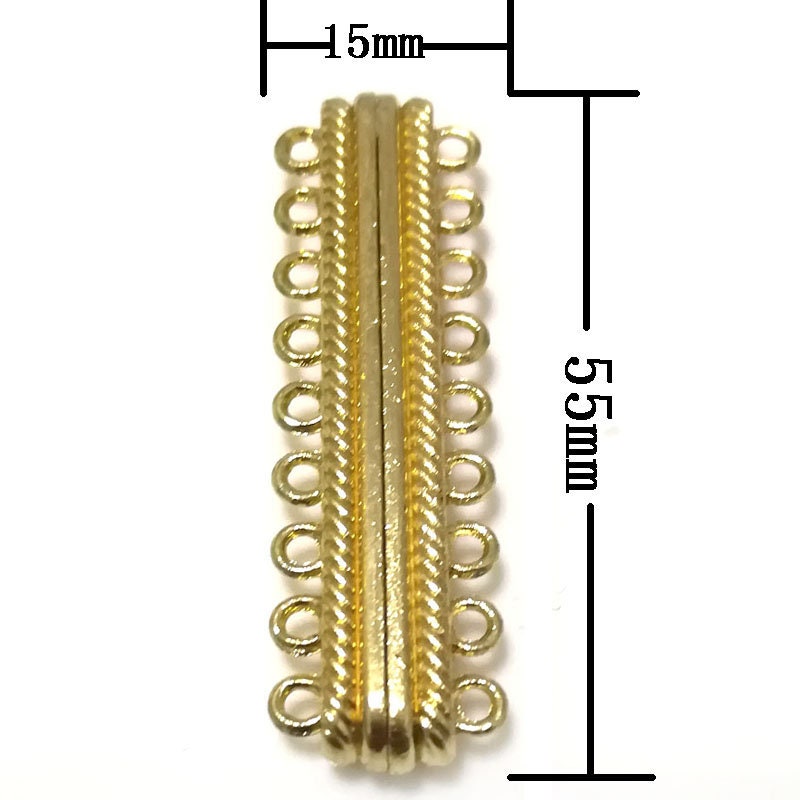 Multi Rows Silver and Yellow Magnetic Necklace Clasp - Etsy