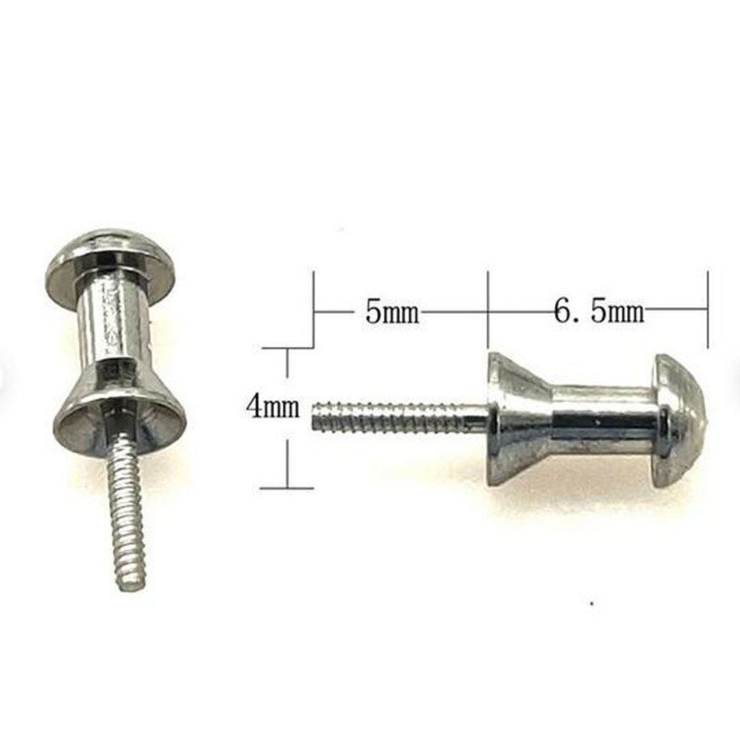 4x11.5mm Stainless Steel Screw Pin Post Bracelet Plug Kit for Rubber ...