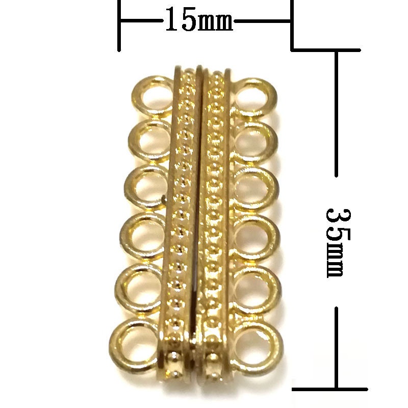 Multi Rows Silver and Yellow Magnetic Necklace Clasp - Etsy