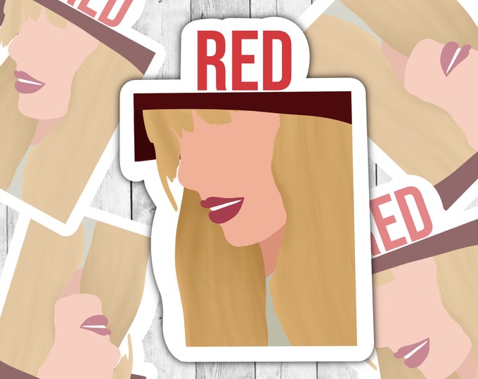 Taylor Swift Inspired Red Album Cover Vinyl Sticker - Etsy