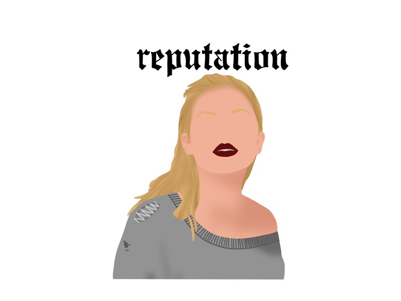 Taylor Swift Inspired Reputation Album Cover Vinyl Sticker - Etsy