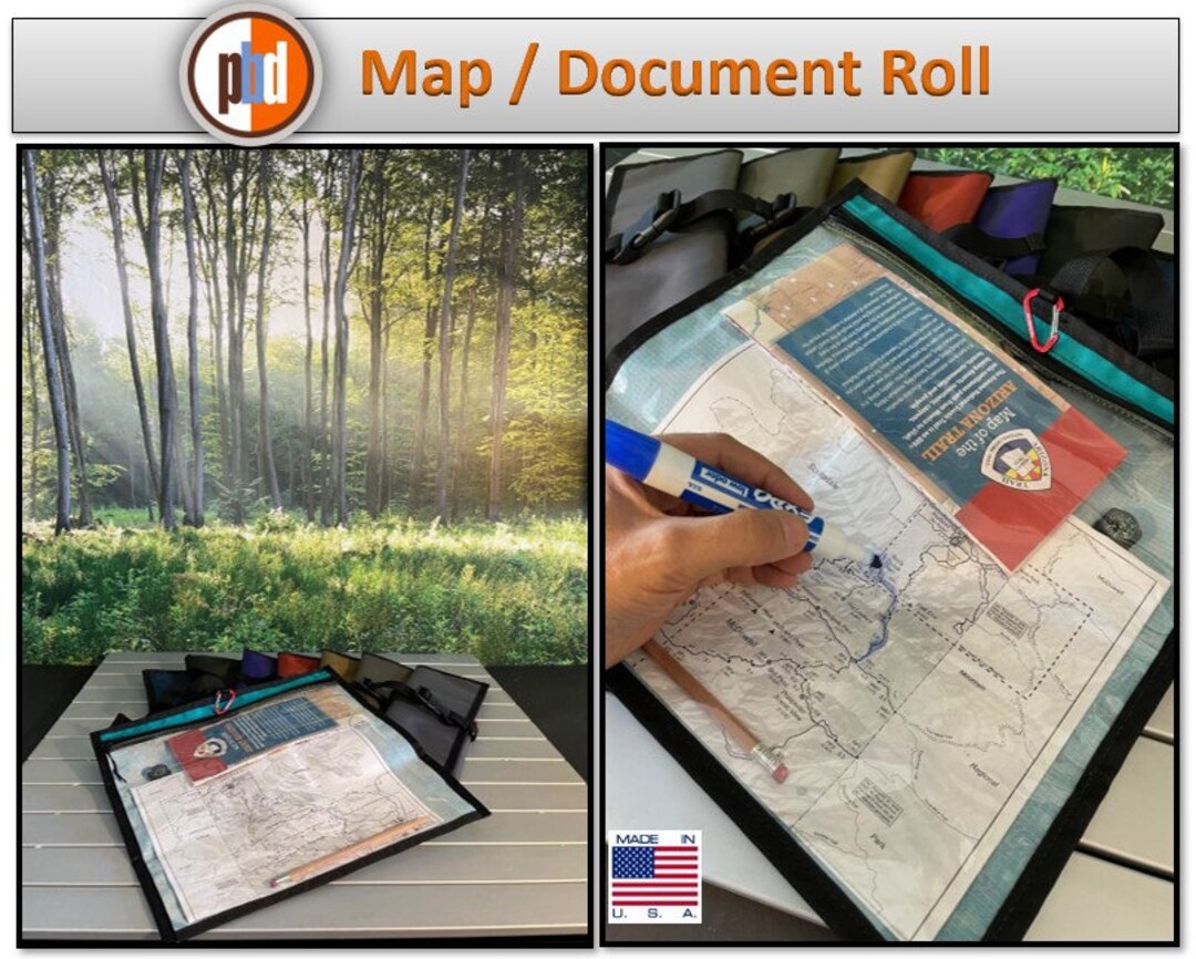 Backpackers Map / Document Roll (ECOPAK®) - Etsy