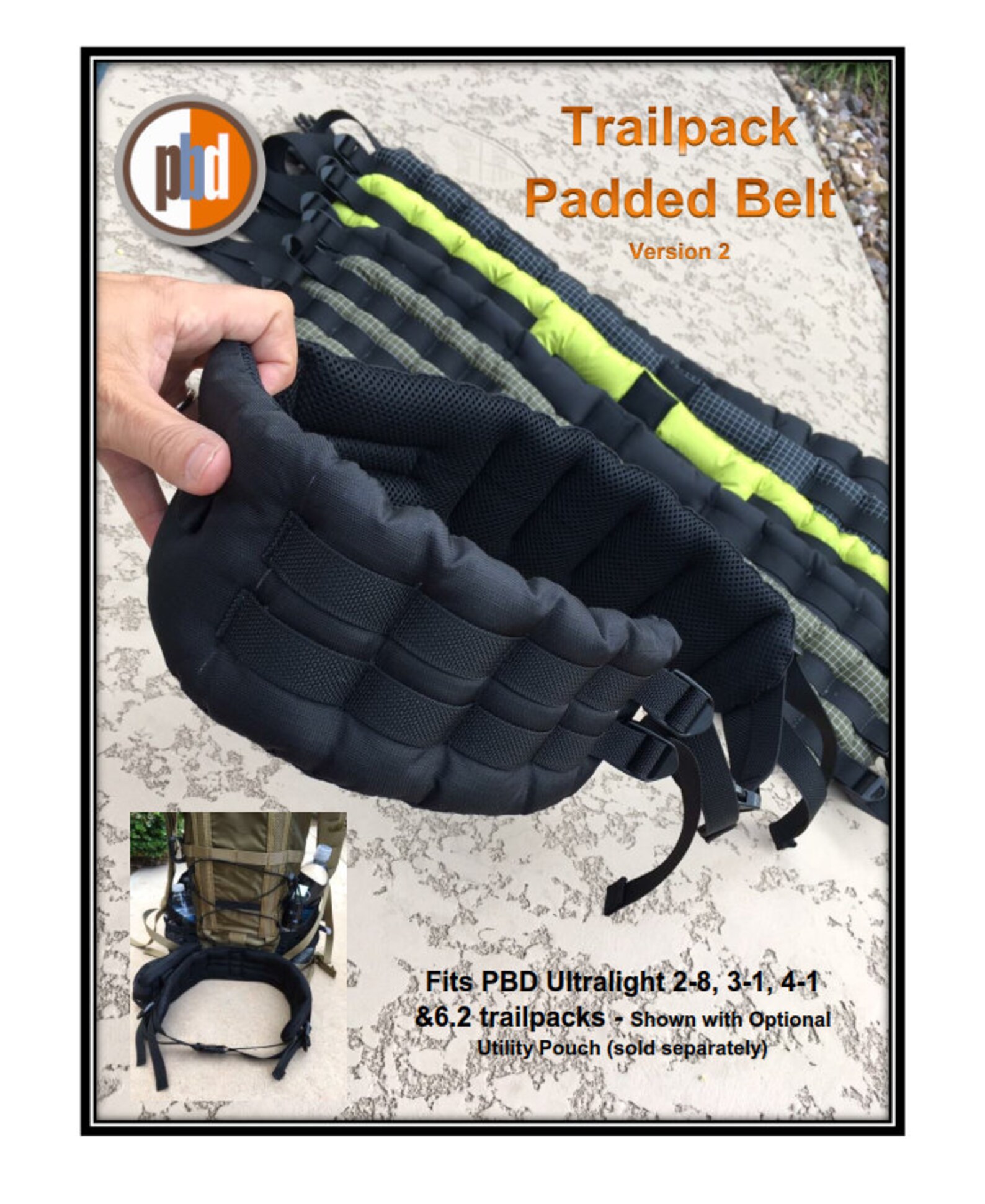 Trailpack Padded Backpack Belt V2 - Etsy