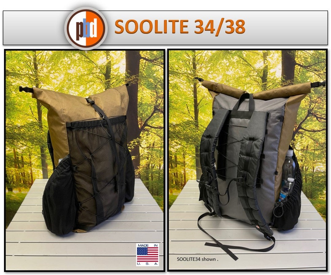 PBD - SOOLITE34/38 - Frameless Ultralight Hiking Backpack - ECOPAK ...