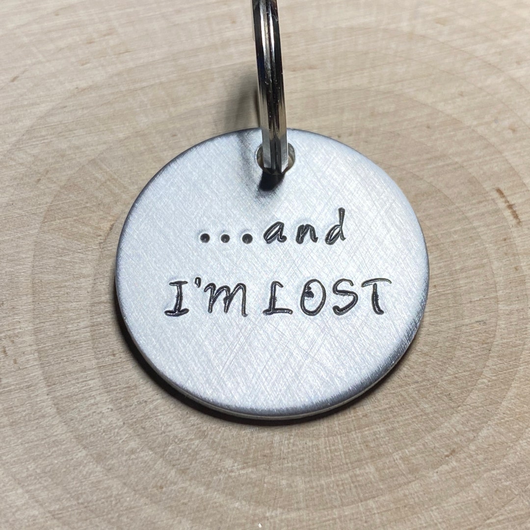 Hand Stamped and I’m Lost Funny Pet ID Tag With Phone Number Lost Pet ...