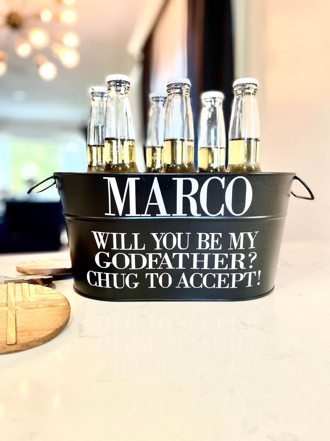 Godfather Metal Beer Caddy Proposal, Chug to Accept, Will You Be My ...