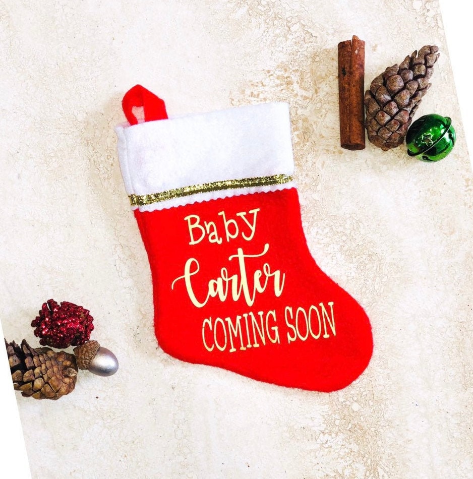 Personalized Mini Baby Christmas Stocking Custom Pregnancy | Etsy