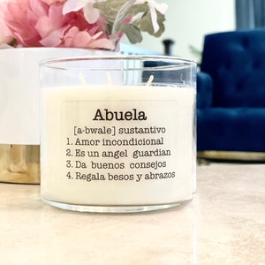 Abuela Mug & Candle, Gift for Abuela, Abuela Lela Candle, Pregnancy ...