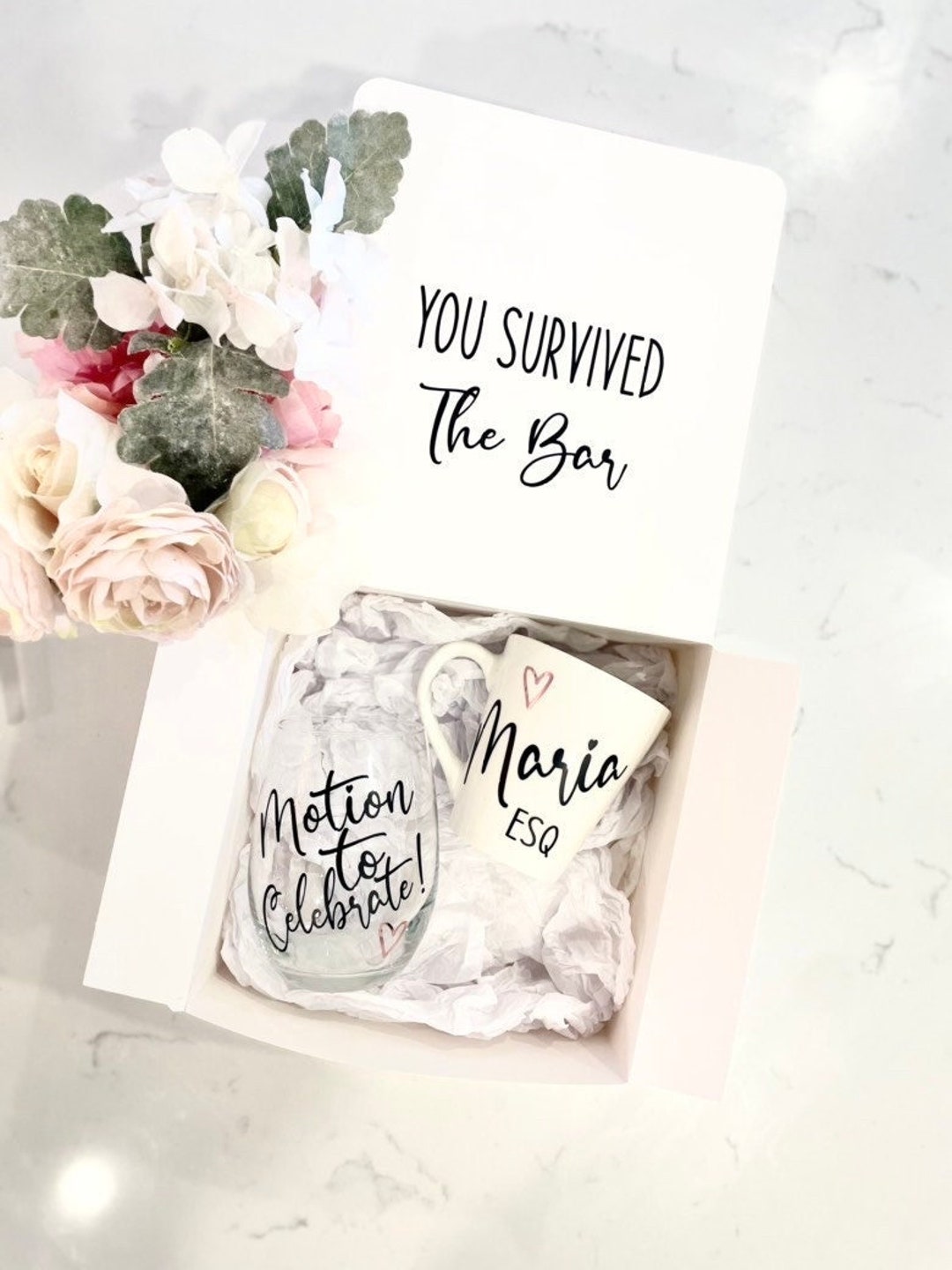 You Survived the Bar Wine Glass & Mug, Bar Exam Gift, Congratulations ...
