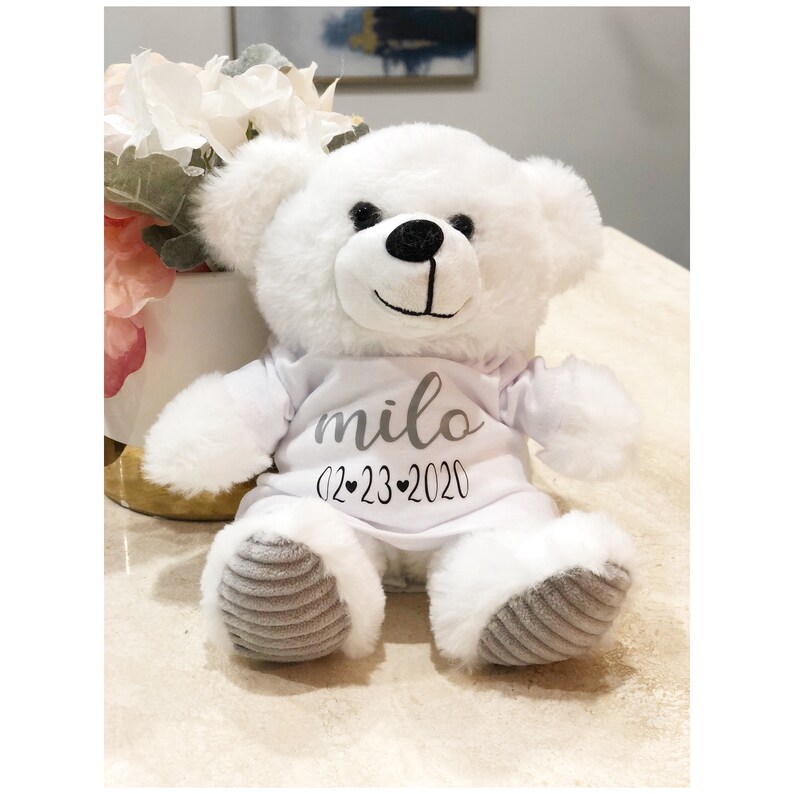 Baby Personalized Teddy Bear, Babys First Teddy, Baby Custom Plush, New ...