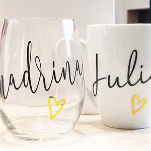 Madrina Mug and Wine Glass, Best Friend Gift, Madrina Gift, Godmother ...