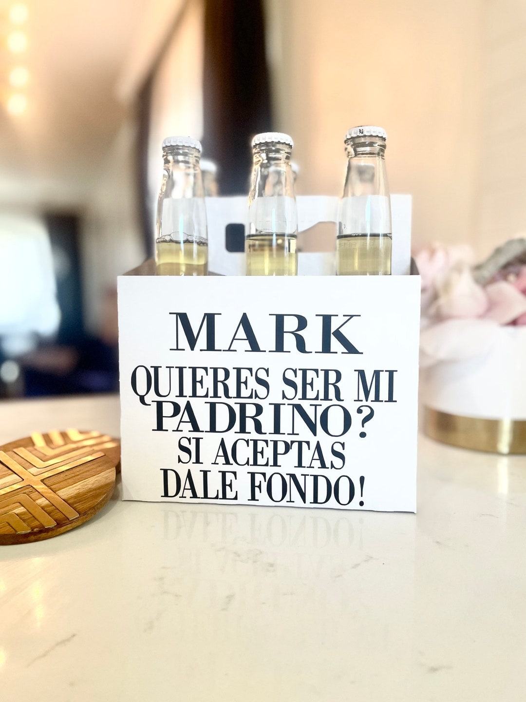 Padrino Six Pack Craft Cardboard Beer Caddy Proposal, Chug to Accept ...