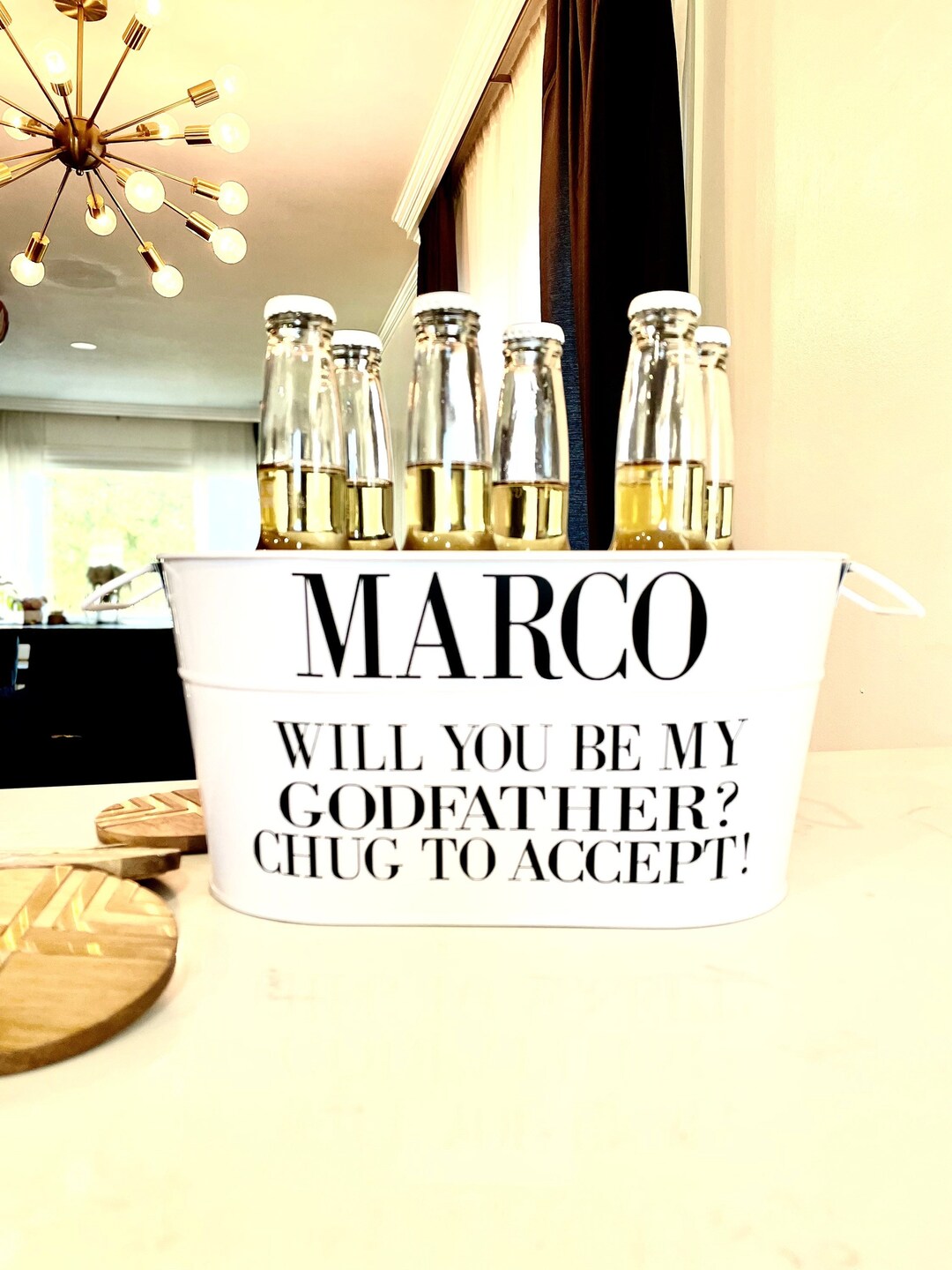 Godfather Metal Beer Caddy Proposal, Chug to Accept, Will You Be My ...