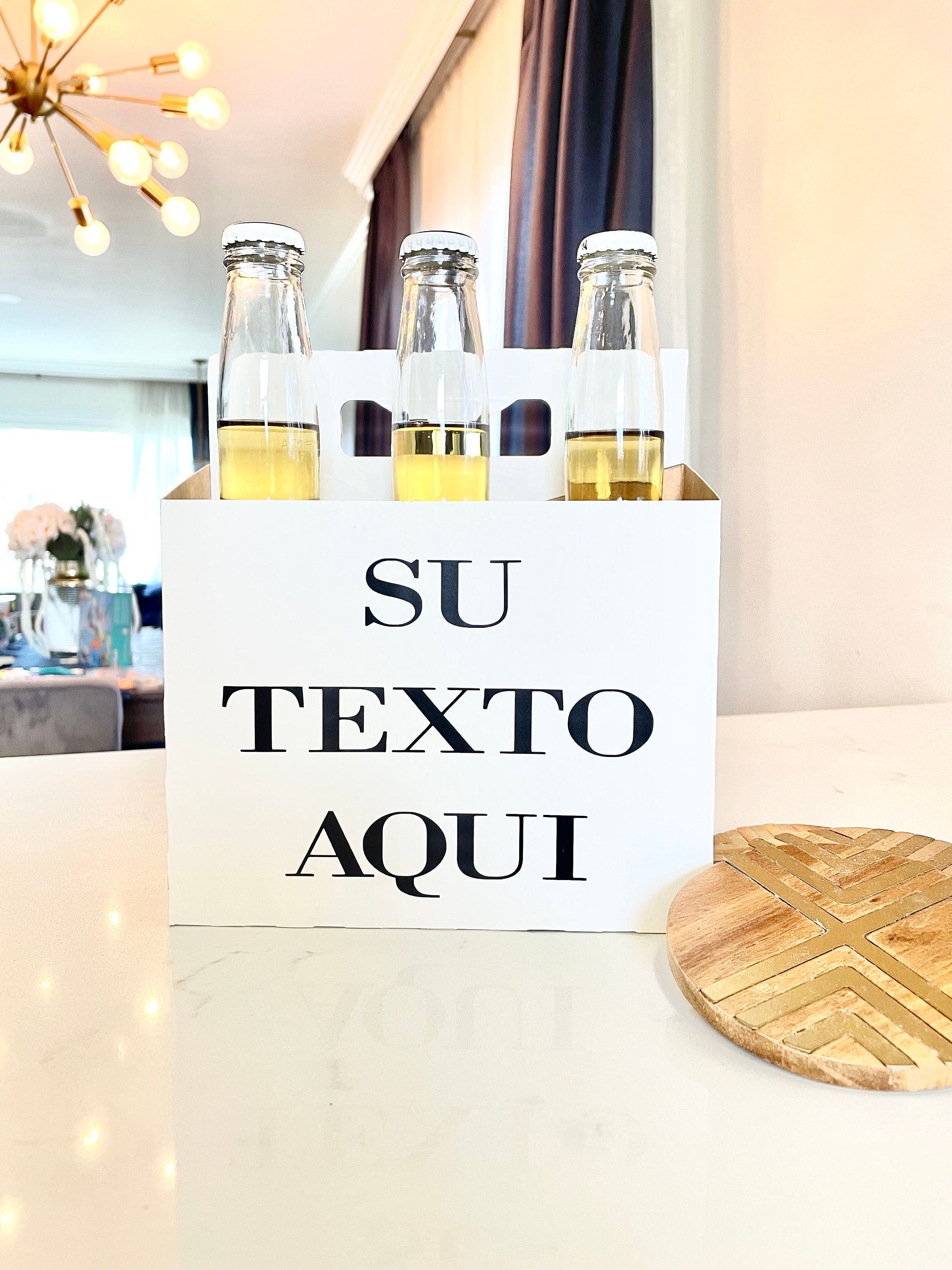 Custom Personalized Six Pack Craft Cardboard Beer Caddy, Your Words ...