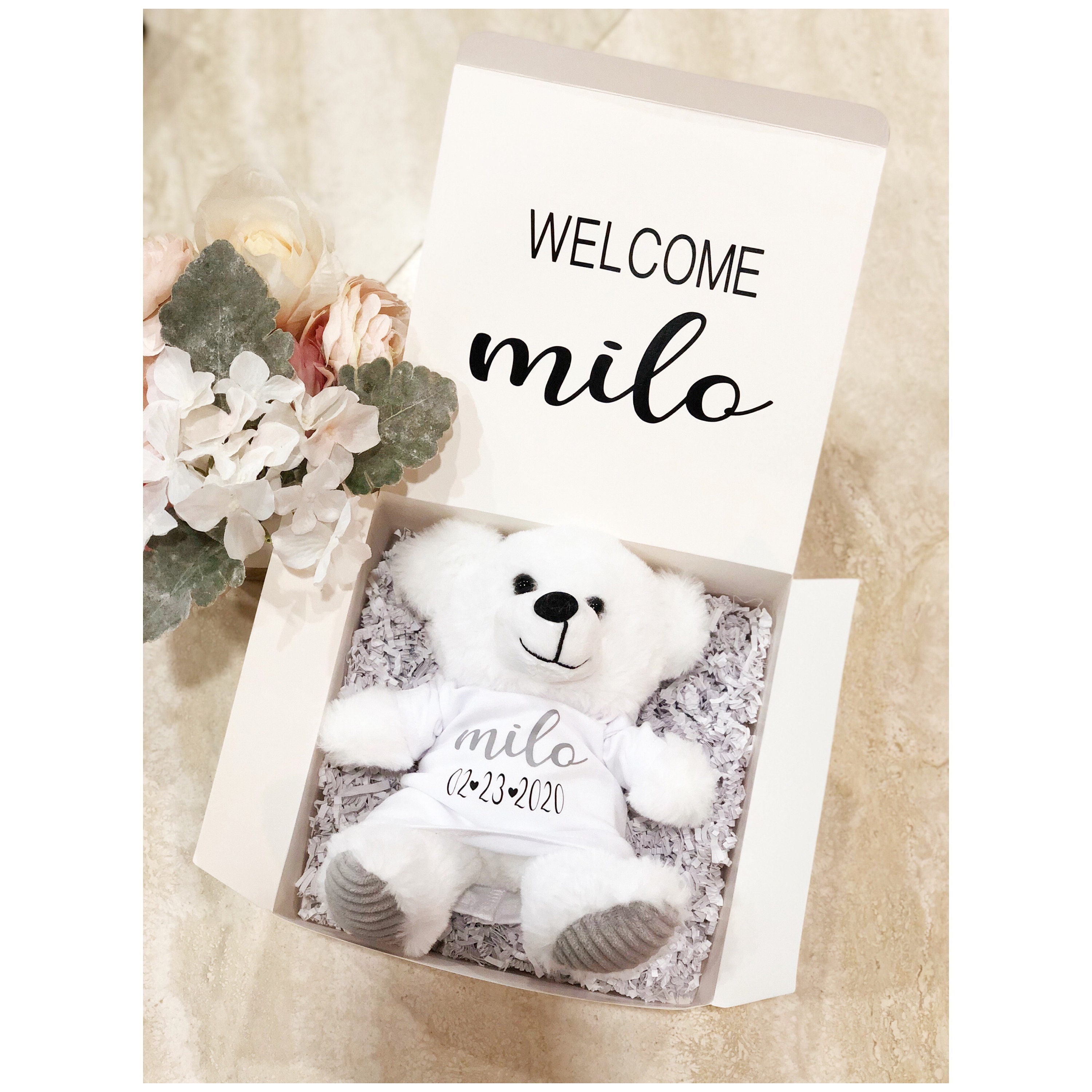 Baby personalized Teddy bear Babys first teddy Baby custom | Etsy