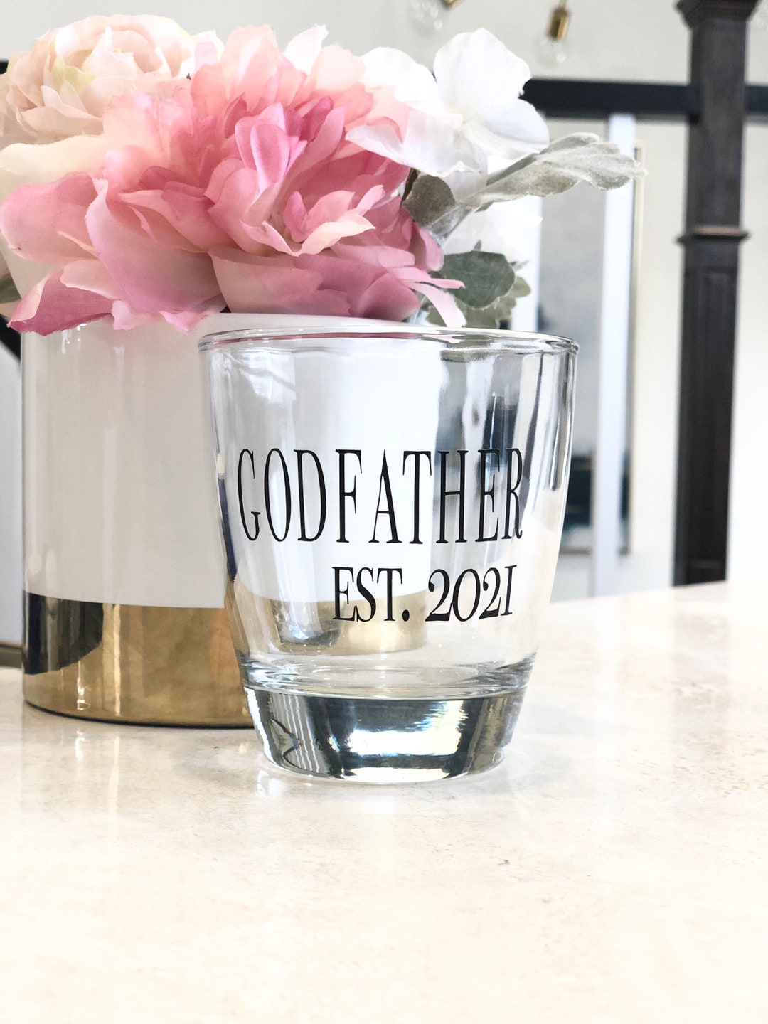 Godfather Liquor Glass, Godparent Gift, Godfather Custom Whiskey Glass ...