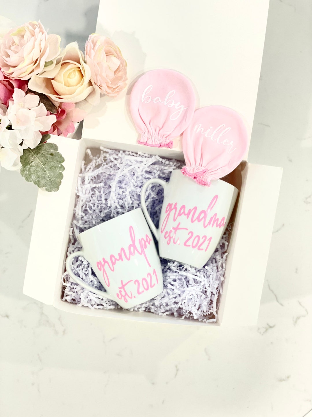 Grandparents Gender Real Gift Set, Its a Boy, Its a Girl, Pregnancy ...