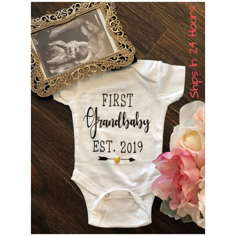 First Grandbaby Custom Pregnancy Announcement Baby Reveal - Etsy